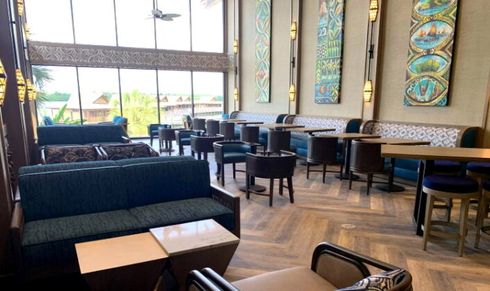 A look at the updated Club Level Lounge at Disney's Polynesian Village ...