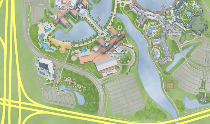 Swan Reserve hotel added to the Walt Disney World map - Notes from ...